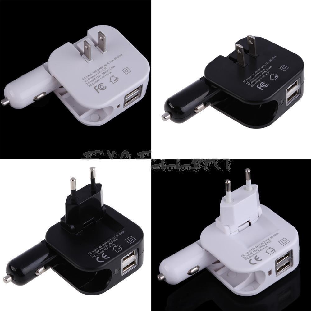 10PCS Universal 2In1 Combo Car Charger and Home Travel Wall Charger W ...